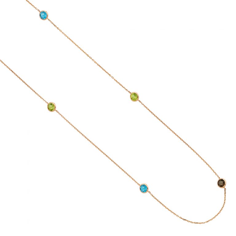 Chic Yellow Gold Ruby Raindrop Necklace - London Road Jewellery
