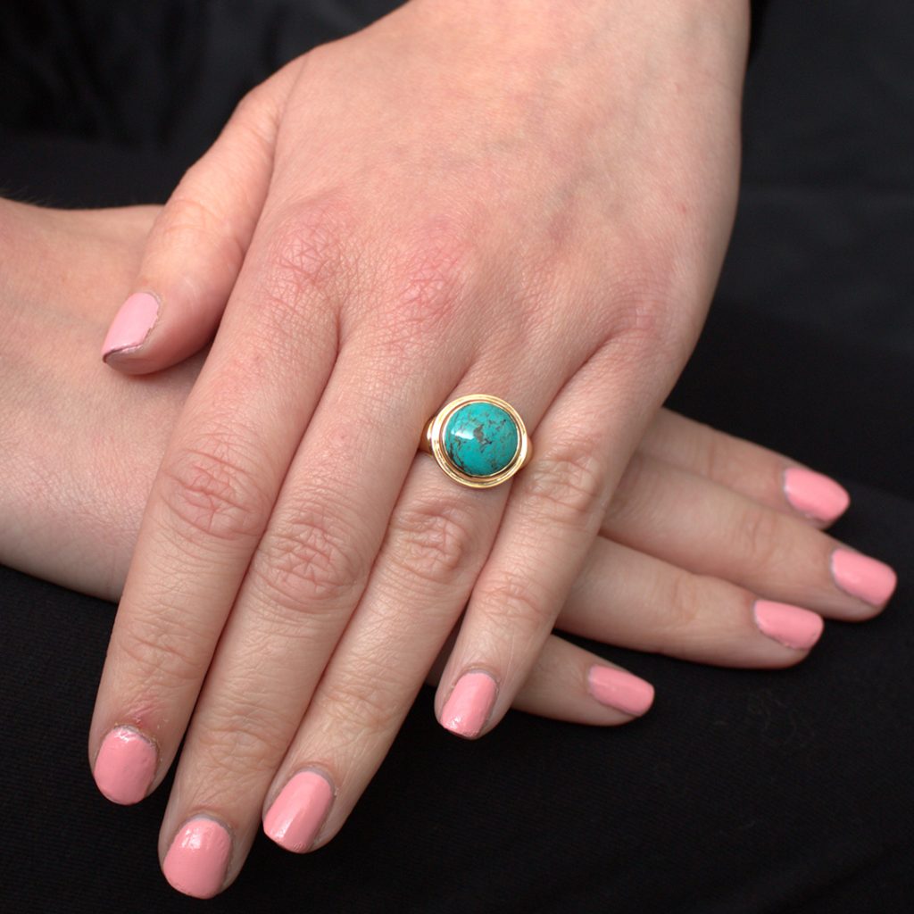 Designer Sloane Turquoise Ring - London Road Jewellery