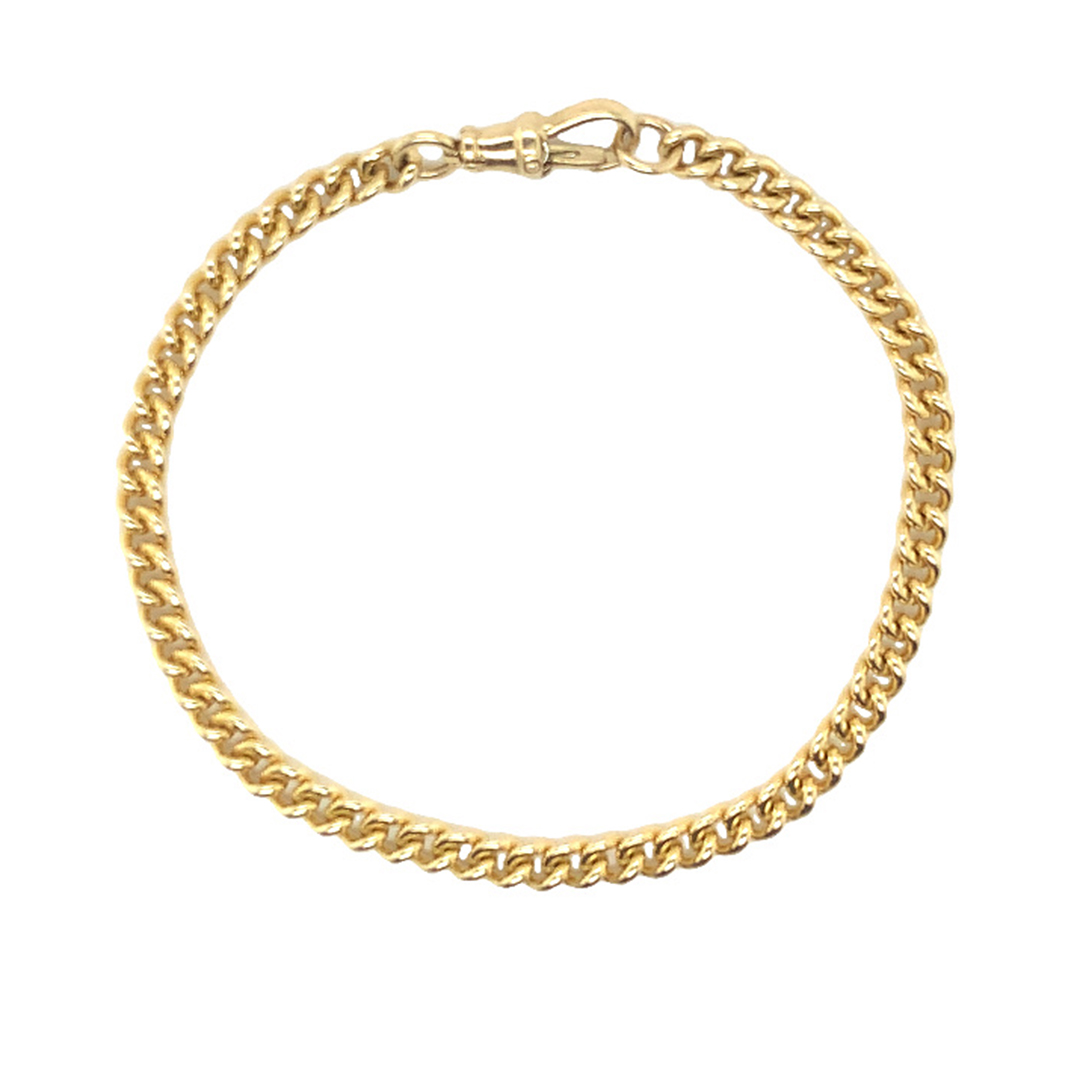 9ct Yellow Gold Curb Chain Bracelet - London Road Jewellery